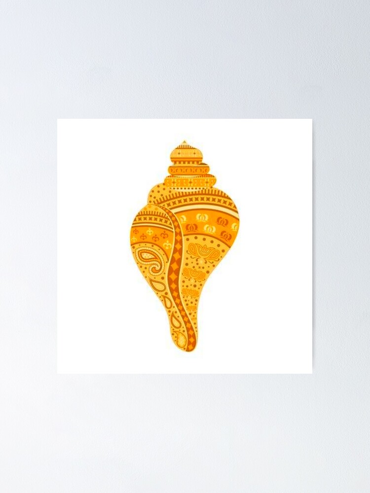 "Golden Shankha" Poster for Sale by anurags | Redbubble