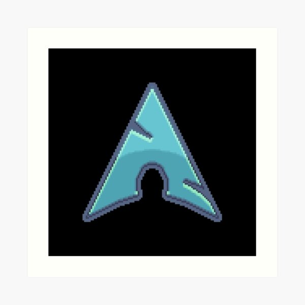 "Arch Linux Pixel Art" Art Print for Sale by astrellon | Redbubble