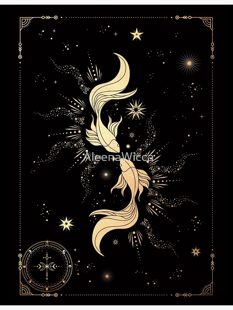 "Koi Fish Spirit Animal Art, Modern Design, Witchcraft Magic Esoteric ...