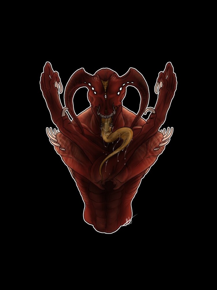 "red demon with cross arms" iPhone Case for Sale by Antheffernanart ...