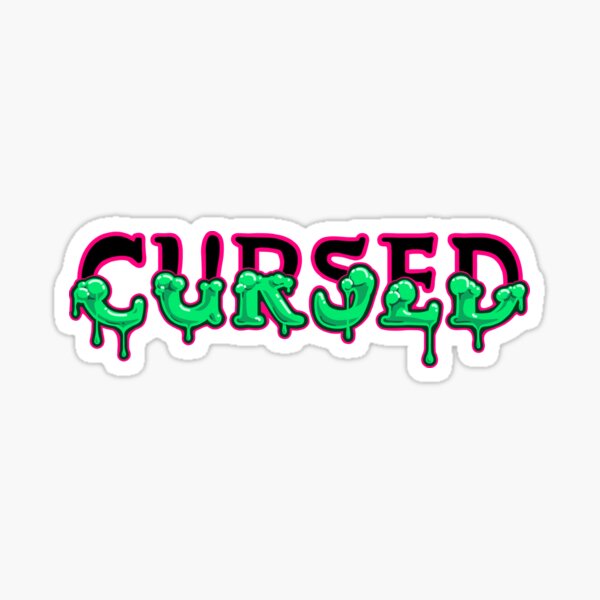 "CURSED" Sticker by ZenZombie | Redbubble