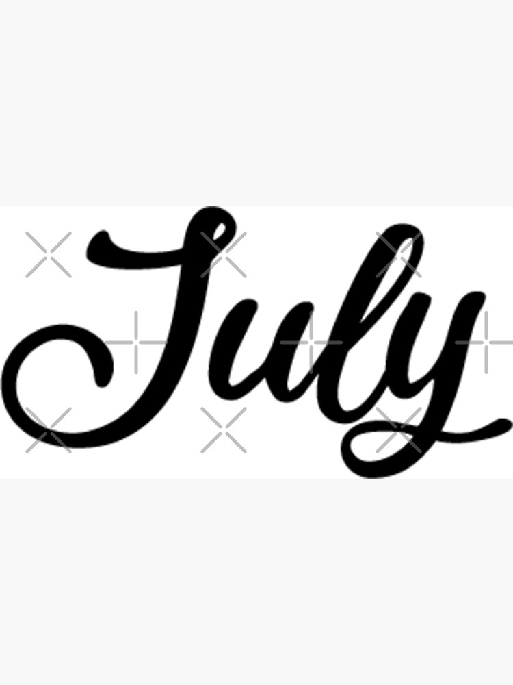 Póster «Etiqueta del mes de julio - Etiquetas engomadas del ...