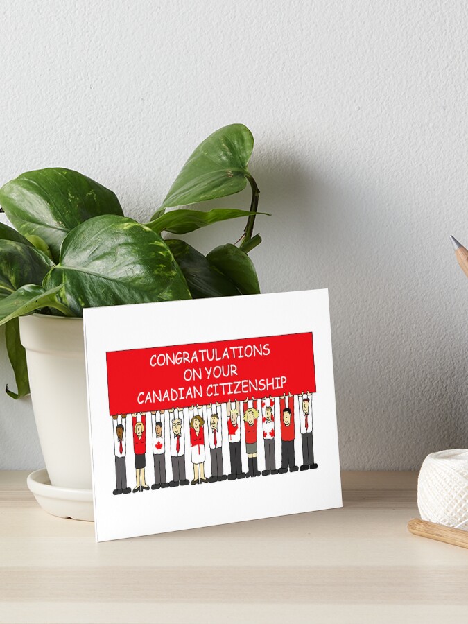 "Congratulations on Canadian Citizenship Cartoon People" Art Board ...