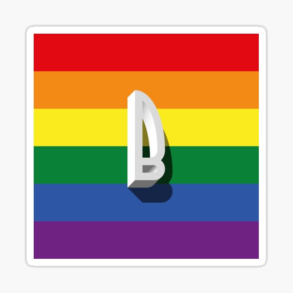 "Letter B - Pride 3D Art Deco Initials" Sticker for Sale by Bowksrowks ...