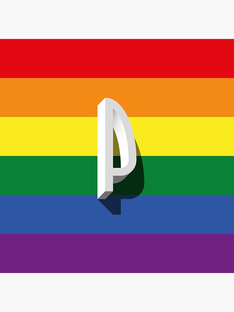 "Letter P - Pride 3D Art Deco Initials" Sticker for Sale by Bowksrowks ...