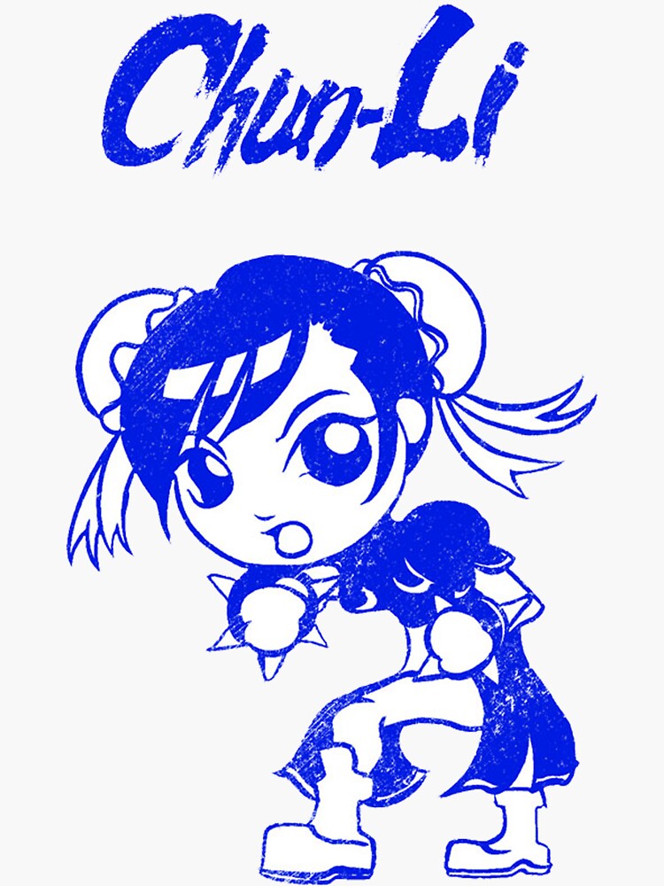 "Chun Li Logo Drawing" Sticker by Robin- | Redbubble