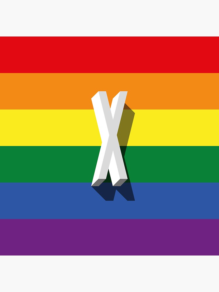 "Letter X - Pride 3D Art Deco Initials" Sticker for Sale by Bowksrowks ...