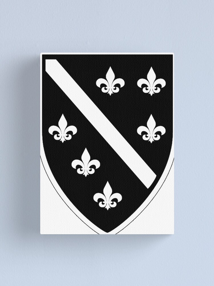 "Bosnia BiH Bosnia-Herzegovina Original Crest in Black & White" Canvas ...