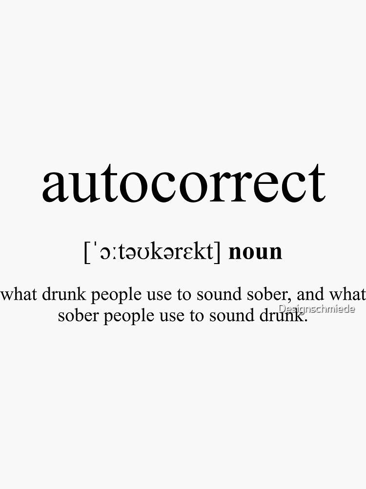 "Autocorrect Definition | Dictionary Collection" Sticker for Sale by ...