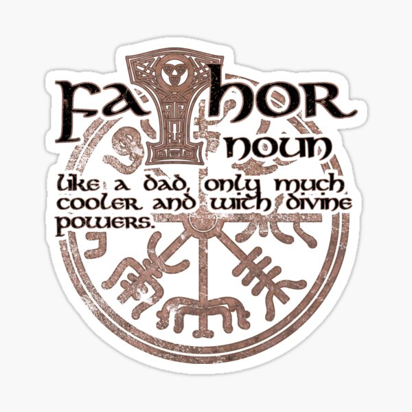 "Father FaThor cool Viking saying design" Sticker for Sale by LuminOrb ...
