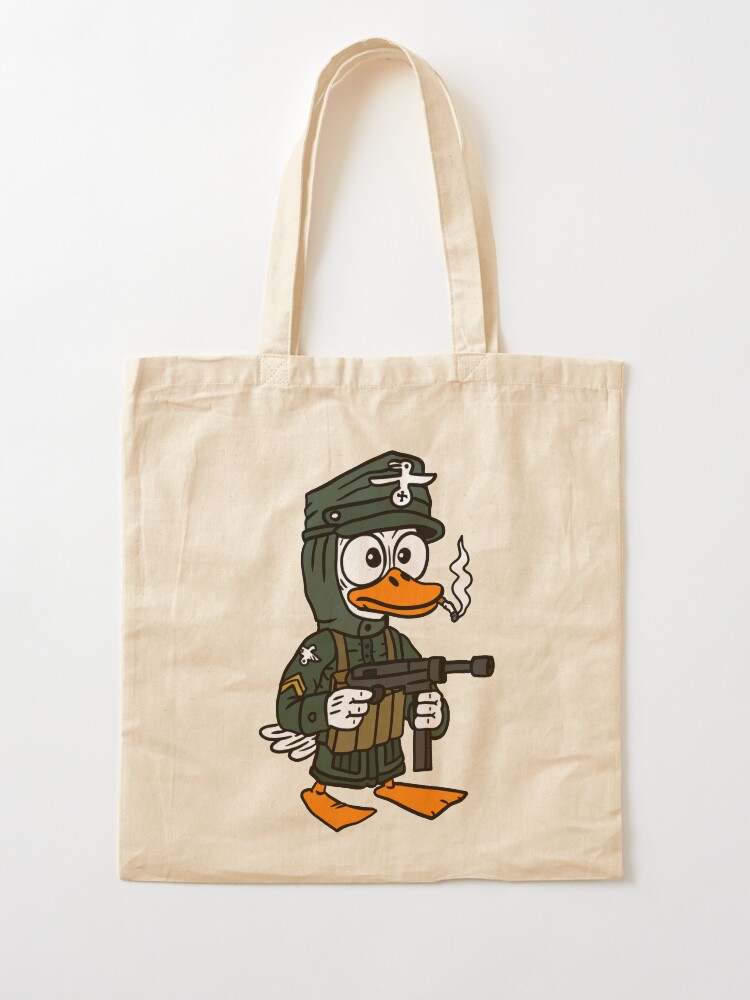 "ww2 german duck. a cute and funny cartoon of a scared duck soldier ...