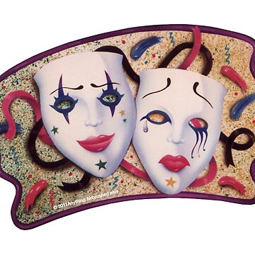 "Smile now Cry later drama masks" Photographic Print for Sale by ...