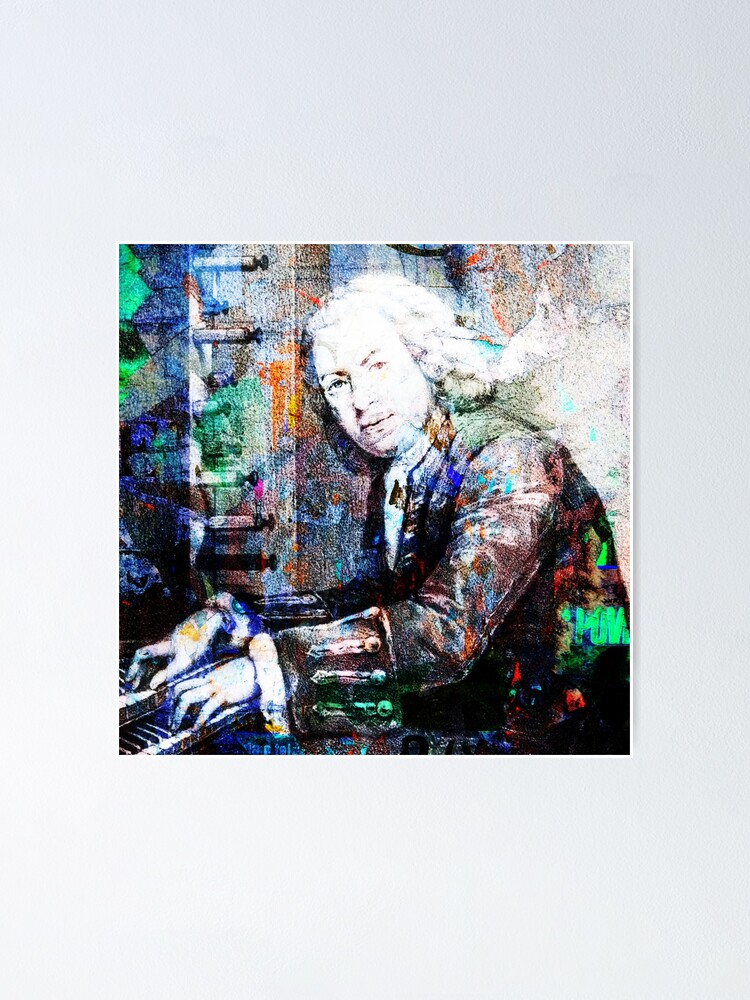 "Bach Composer Musician Collage Portrait " Poster for Sale by oknoki ...