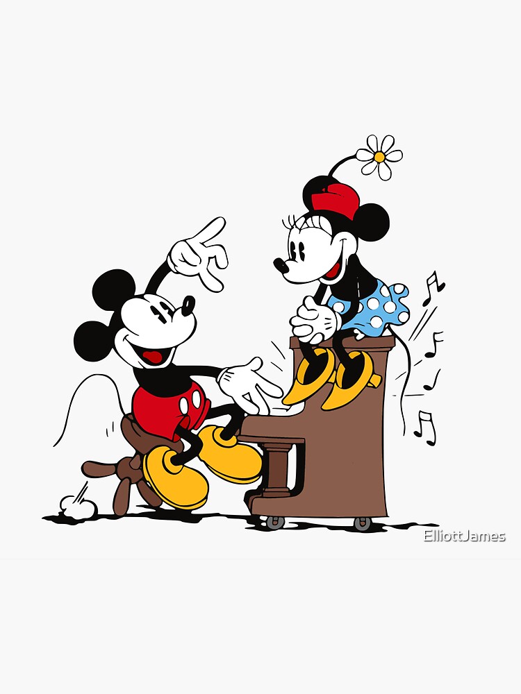 "Mice Playing Music on Piano (Vintage Style) " Sticker for Sale by ...