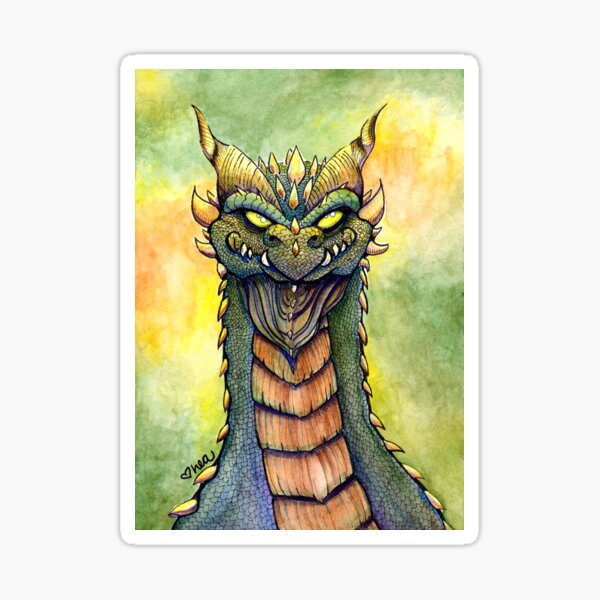 "Norbert the Dragon" Sticker for Sale by VividRealm | Redbubble