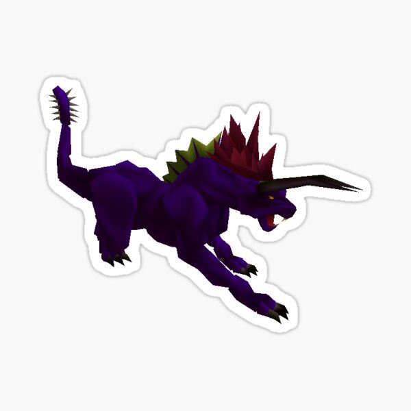 "Behemoth FF7 3D sprite" Sticker for Sale by stinky-kitty | Redbubble