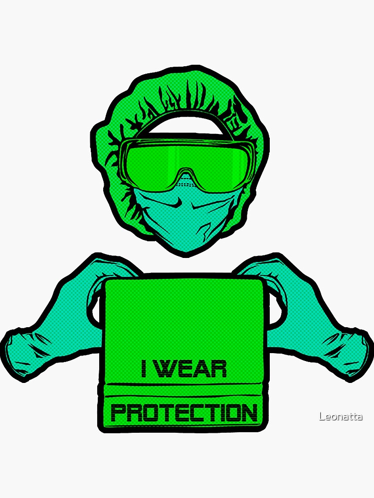 "Always Wear Protection Medical Design" Sticker for Sale by Leonatta ...