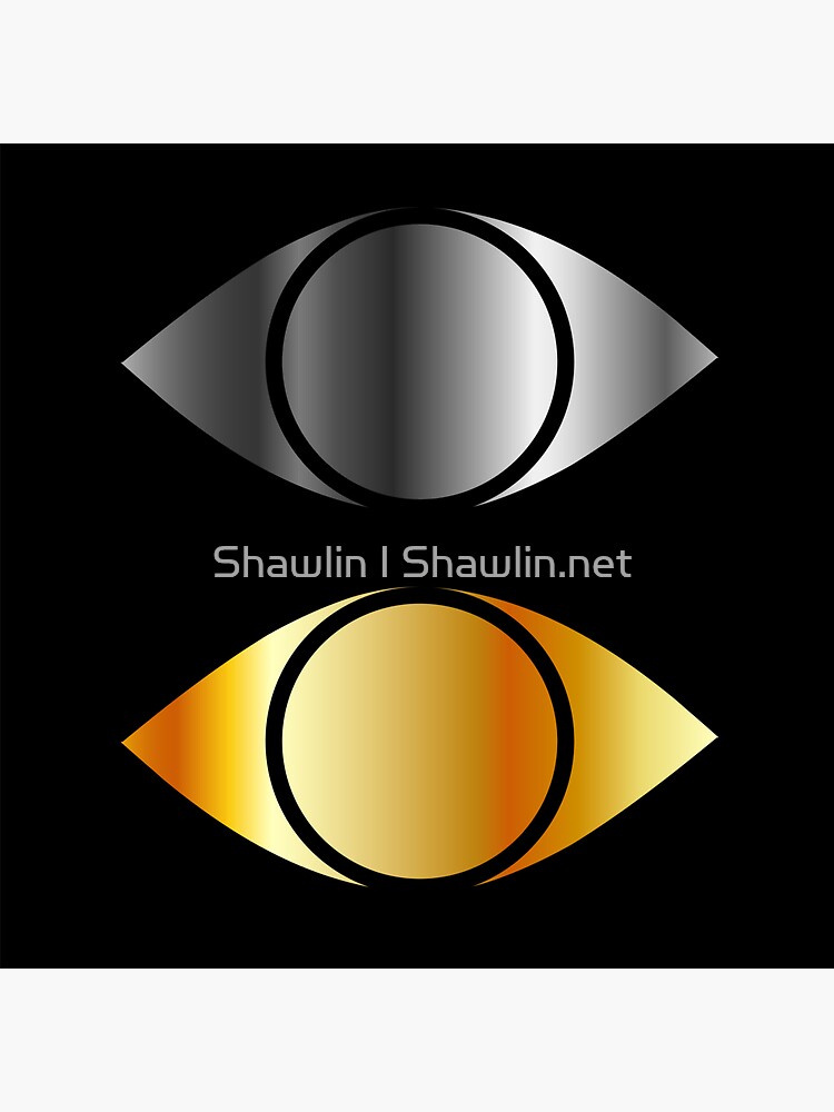 "Set of eyes symbols in gold and silver " Sticker for Sale by amelislam ...