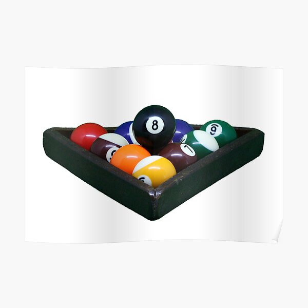 "Eight ball pool balls , eight ball " Poster for Sale by TomConway ...