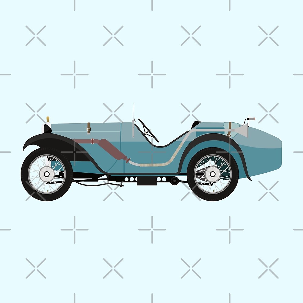 "Austin 7 'Ulster' Sports Car (Speedwell Blue) " by JHMimaging | Redbubble