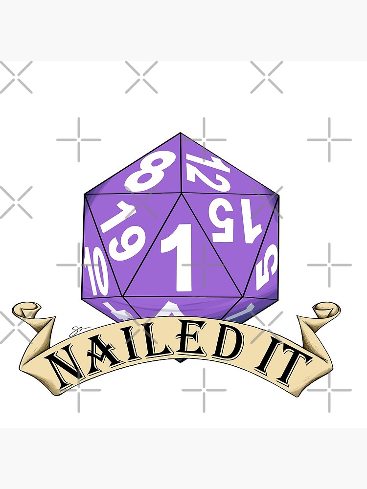 "Dnd D20 Fail " Poster by Beandoodz | Redbubble