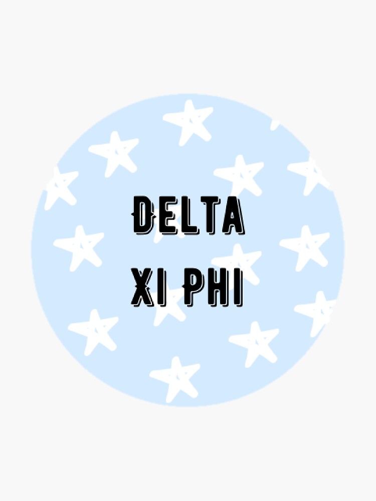 "Delta Xi Phi Sticker" Sticker by meghangauss | Redbubble