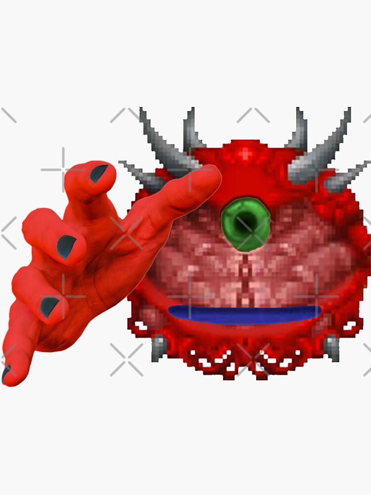 "Cursed Cacodemon sticker." Sticker for Sale by H-Skingle | Redbubble