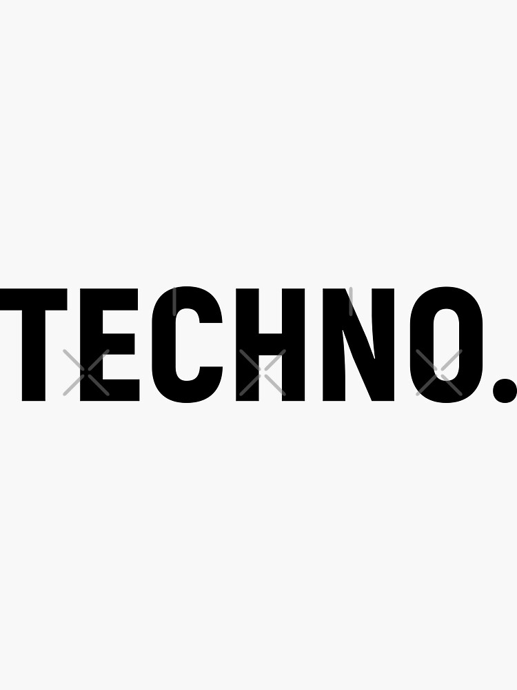 "Techno " Sticker for Sale by shinobishirt | Redbubble