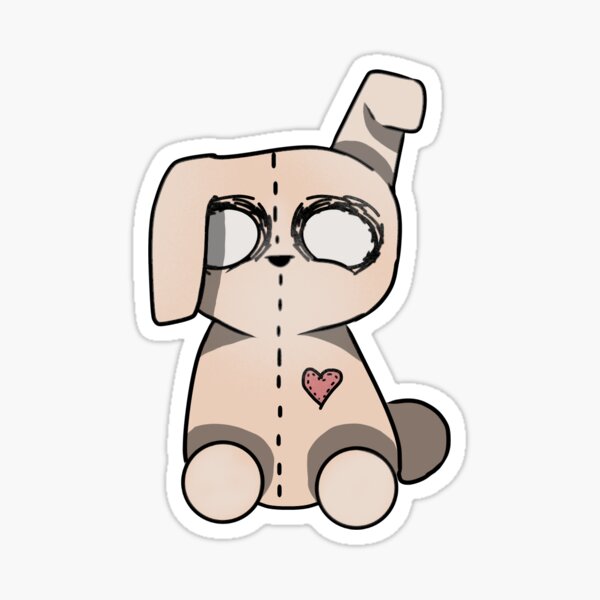 "dead inside rabbit " Sticker for Sale by lmnopcreations | Redbubble