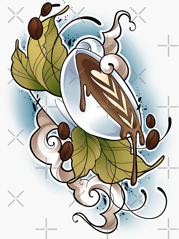 "Capuccino" Sticker by KuroHyena | Redbubble