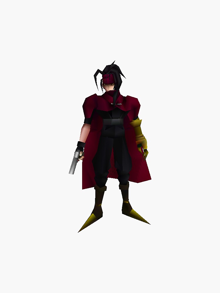 "Vincent FF7 3D sprite" Sticker by stinky-kitty | Redbubble