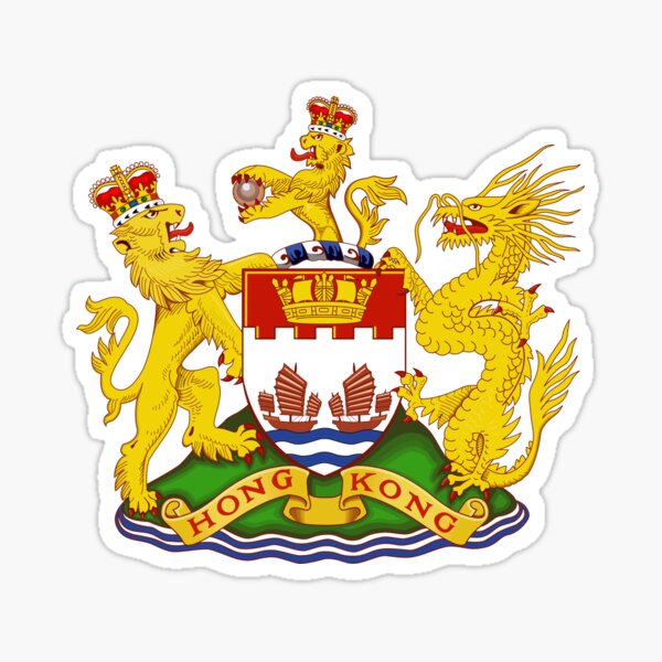 "Royal Hong Kong Crest" Sticker for Sale by OttoMcOttoson | Redbubble