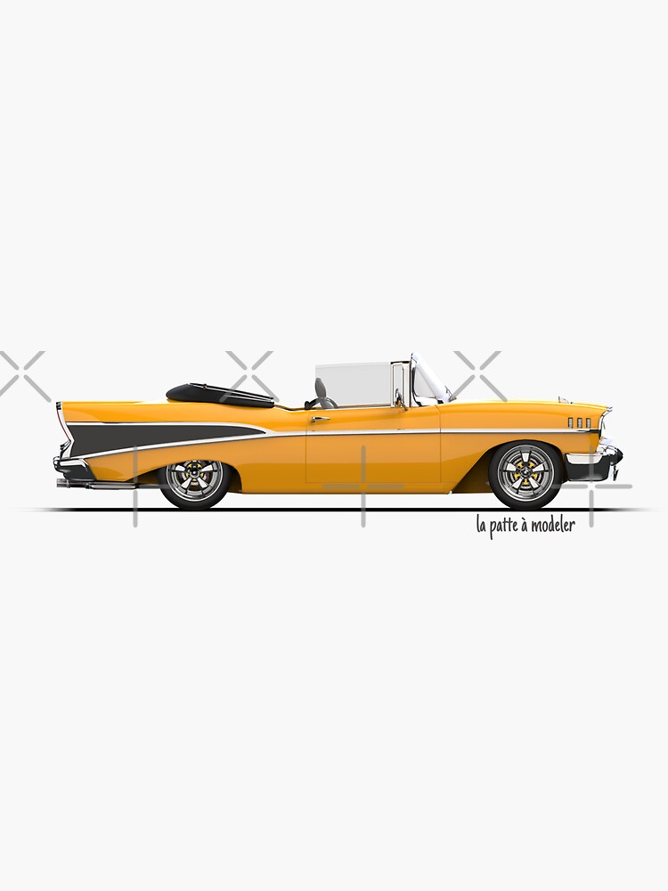 "1957 Chevrolet Bel Air convertible" Sticker for Sale by ...