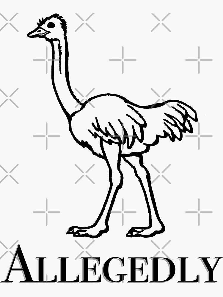 "Allegedly " Sticker by SkylarDev-art | Redbubble