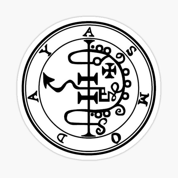 "Seal of Asmodeus " Sticker for Sale by UnholyRadioHost | Redbubble
