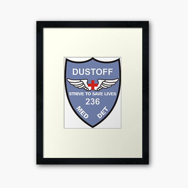 "US Army 236th Dustoff Sticker" Framed Art Print for Sale by MilitaryPlus | Redbubble
