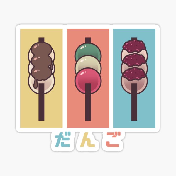 "Japanese dango skewers" Sticker for Sale by Tabinchu | Redbubble