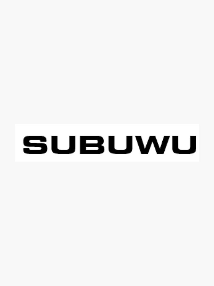 "SUBUWU" Sticker for Sale by wrxwagon | Redbubble