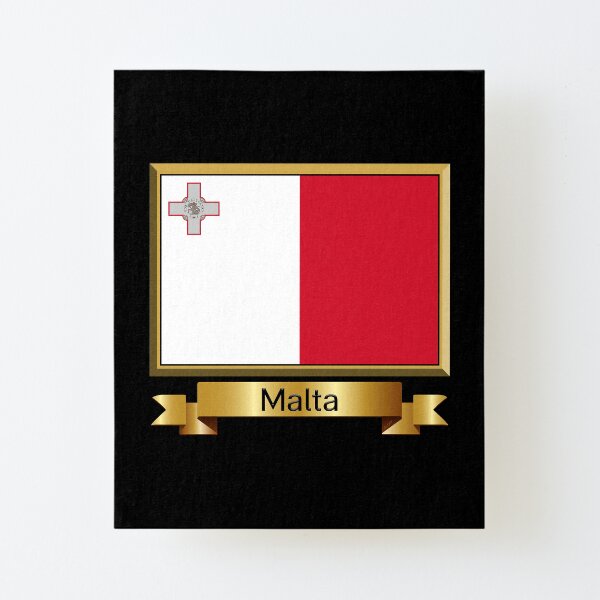 "Malta Flag Stickers, Gifts and Products - Named" Mounted Print by ...