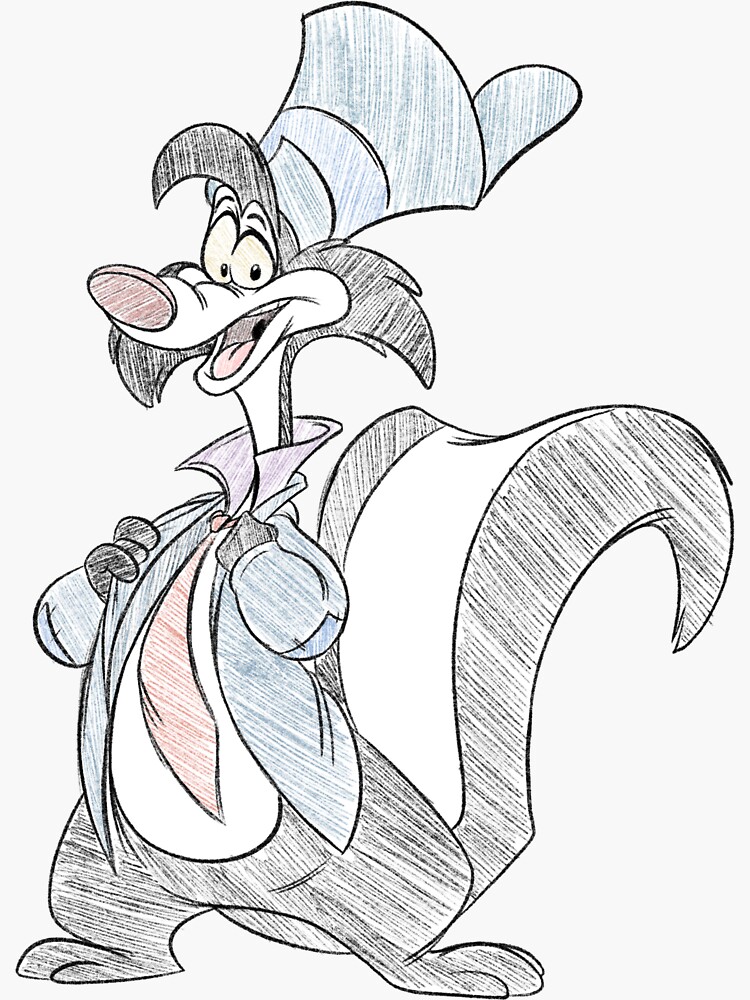 "Skunky Skunk (Bonkers) " Sticker for Sale by KyleWaugh16 | Redbubble