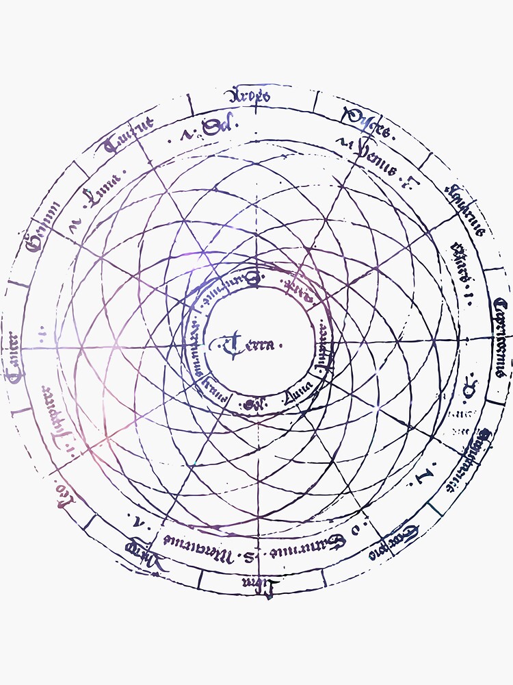 "Astronomer's Celestial Diagram" Sticker for Sale by kekkydeez | Redbubble