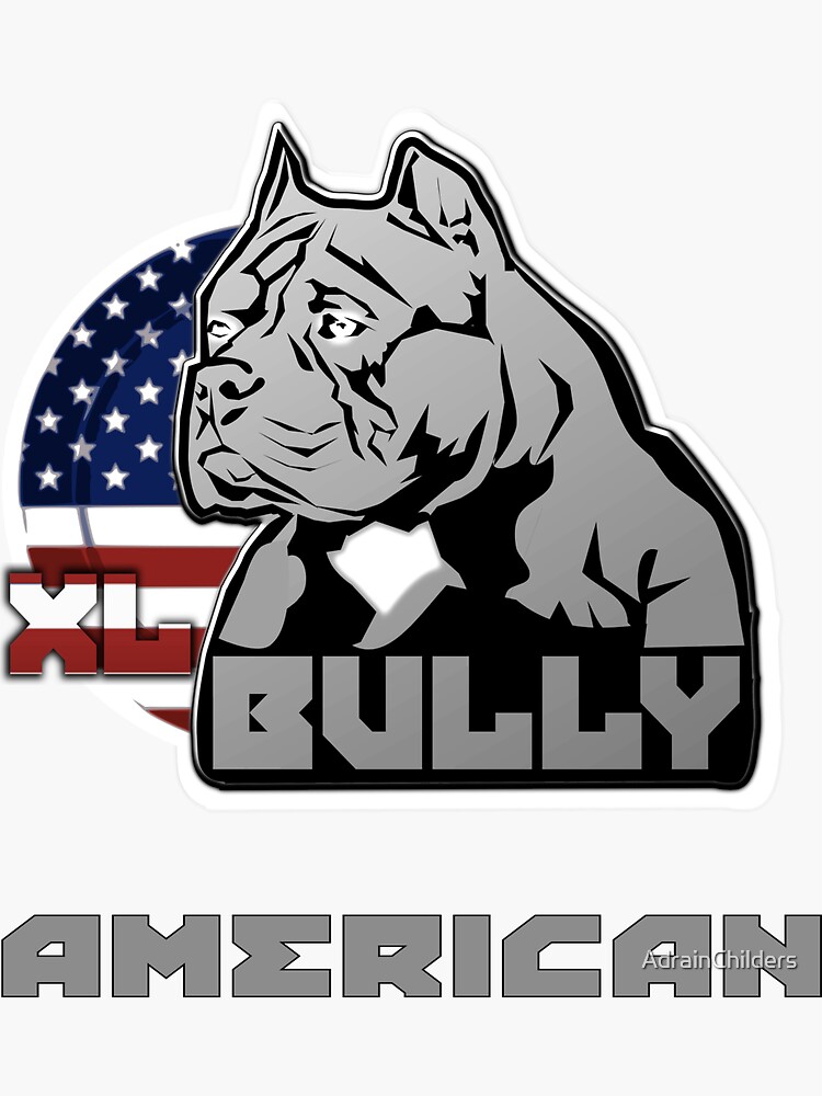 "American xl bully " Sticker for Sale by AdrainChilders | Redbubble