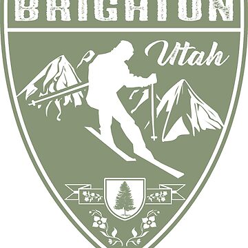 "Ski Brighton Utah" Sticker for Sale by Jared Davies | Redbubble