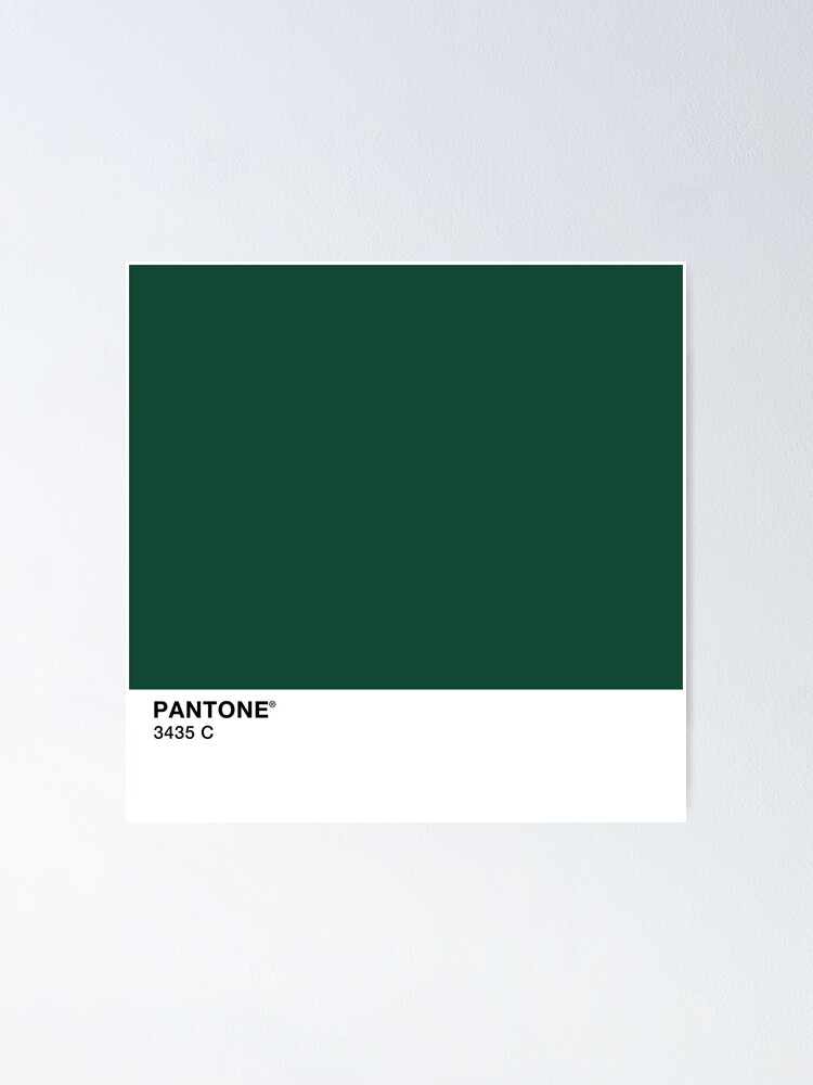"Pantone Color 3435 C" Poster for Sale by mitchgraney | Redbubble