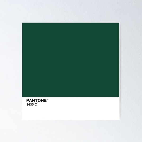 "Pantone Color 3435 C" Poster for Sale by mitchgraney | Redbubble