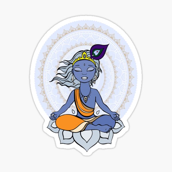 "Krishna" Sticker for Sale by achalsik | Redbubble