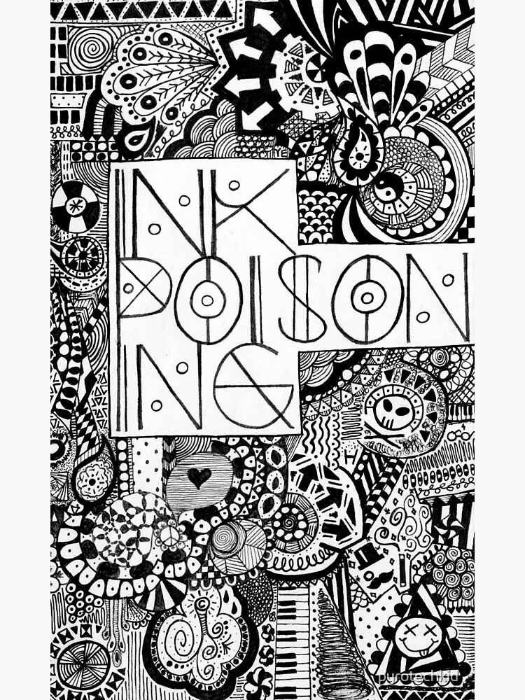 "Ink Poisoning" Sticker for Sale by pyrotechkid | Redbubble