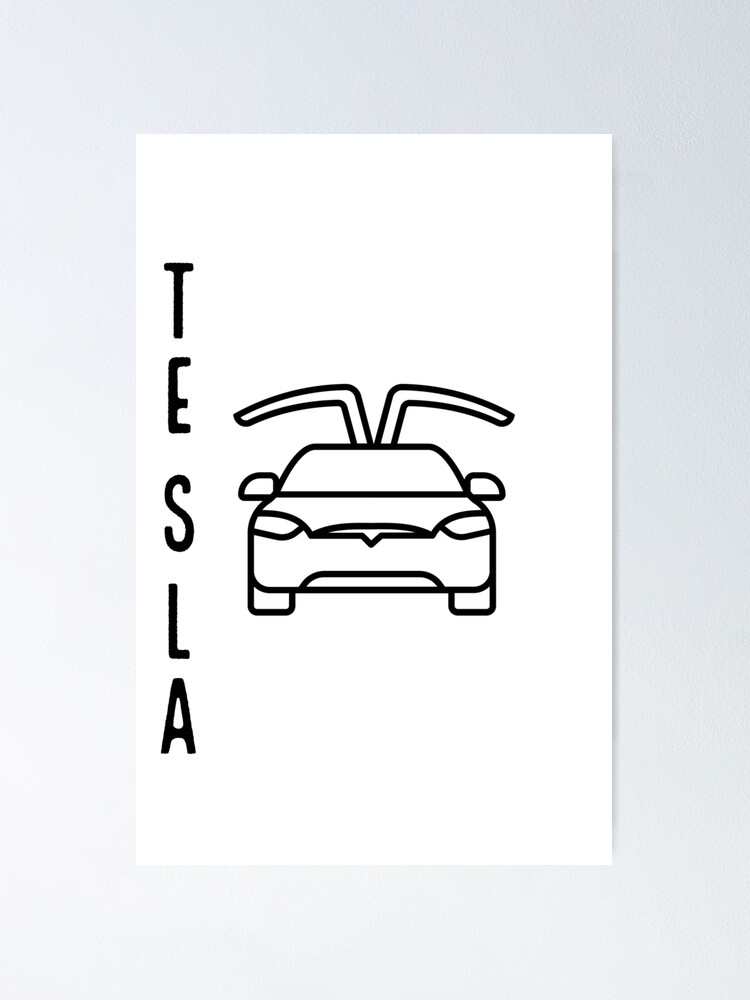 "Tesla Model X" Poster for Sale by trqffic | Redbubble