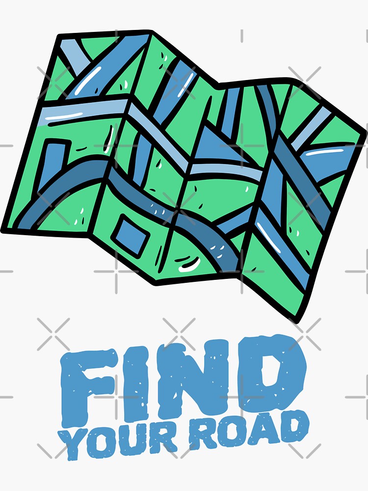 "Find Your Road" Sticker for Sale by Fantastician | Redbubble