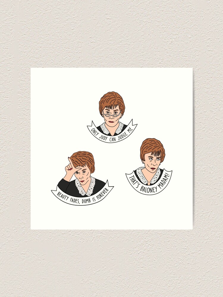 "JUDGE JUDY STICKER SET" Art Print by funkythings | Redbubble